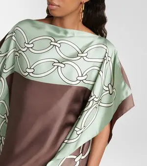 Valentino Garavani Chain-print Silk Kaftan