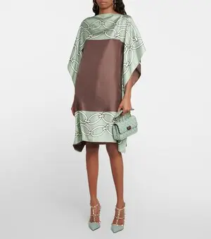 Valentino Garavani Chain-print Silk Kaftan