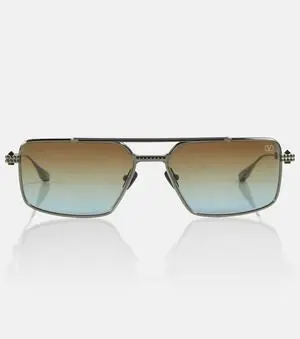 Valentino Garavani V-sei Aviator Sunglasses - Brown