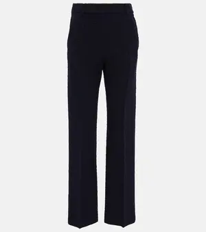 Valentino Garavani Wool-blend Tweed Straight Pants