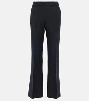 Valentino Garavani High-rise Wool And Silk Trousers