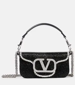 Valentino Garavani Locò Small Beaded Shoulder Bag