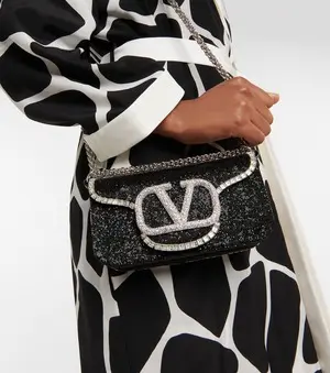 Valentino Garavani Locò Small Beaded Shoulder Bag