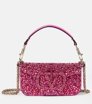 Valentino Garavani Locò Small Embellished Shoulder Bag
