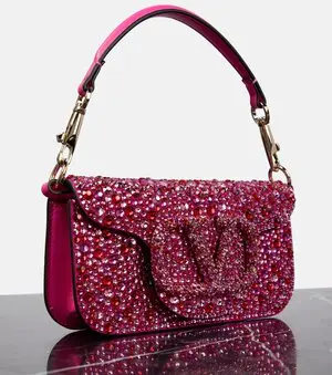 Valentino Garavani Locò Small Embellished Shoulder Bag