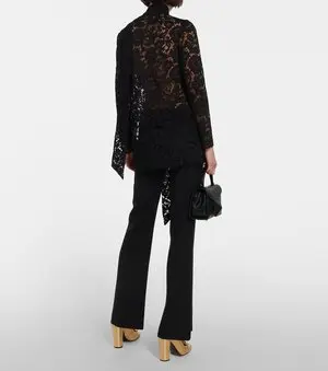 Valentino Garavani Guipure Lace Tie-neck Top