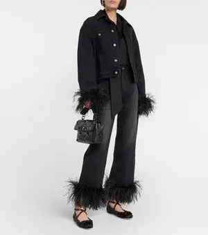 Valentino Garavani Rockstud Satin Ballet Flats - Black