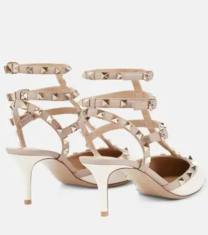 Valentino Garavani Rockstud Leather Pumps - White