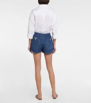 Valentino Garavani Drawstring Denim Shorts