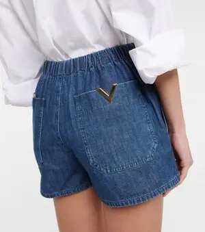 Valentino Garavani Drawstring Denim Shorts