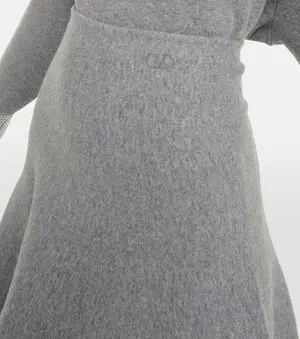 Valentino Garavani High-rise Wool-blend Midi Skirt