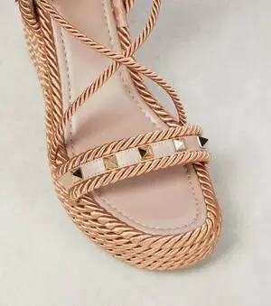 Valentino Garavani Rockstud Espadrille Sandals