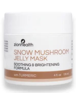 ZION HEALTH Snow Mushroom Jelly Mask With Turmeric - White,brown
