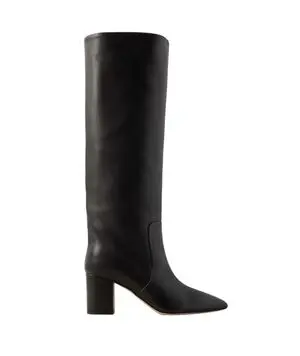 Paris Texas Anja 70 Leather Knee Boots - Black