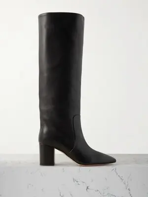 Paris Texas Anja 70 Leather Knee Boots - Black