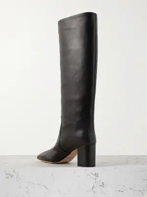 Paris Texas Anja 70 Leather Knee Boots - Black