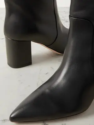 Paris Texas Anja 70 Leather Knee Boots - Black