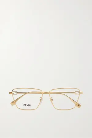 Fendi Baguette Square-framed Optical Glasses - Gold