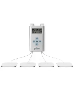 PURE ENRICHMENT Purepulse Pro Advanced Dual Channel Tens Electronic Pulse Stimulator - Silver
