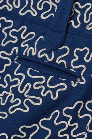 BODE Bombora Embroidered Wool-blend Pants