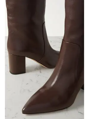 Paris Texas Anja 70 Leather Knee Boots - Brown