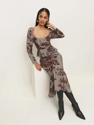 REFORMATION Zandra Midi Dress