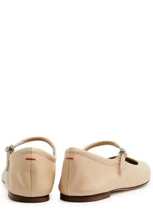 AeydĒ Uma Leather Ballet Flats - Peach
