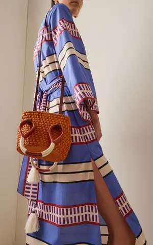 Johanna Ortiz Woven Iraca Palm Crossbody Bag
