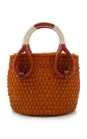 Johanna Ortiz Woven Iraca Palm Crossbody Bag