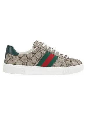 Gucci Women's Ace Monogram Sneakers - Beige  Beige-0