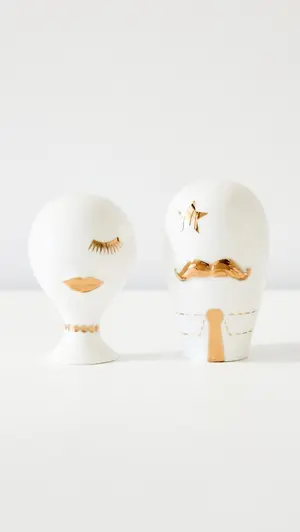 Jonathan Adler Gilded Mr. And Mrs. Muse Salt And Pepper Set