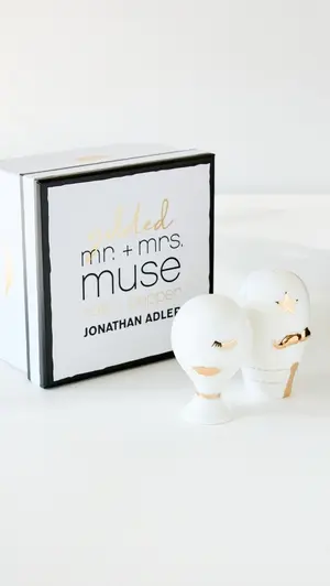 Jonathan Adler Gilded Mr. And Mrs. Muse Salt And Pepper Set