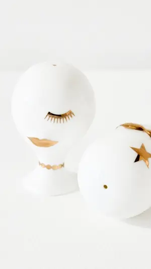 Jonathan Adler Gilded Mr. And Mrs. Muse Salt And Pepper Set