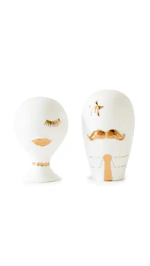 Jonathan Adler Gilded Mr. And Mrs. Muse Salt And Pepper Set