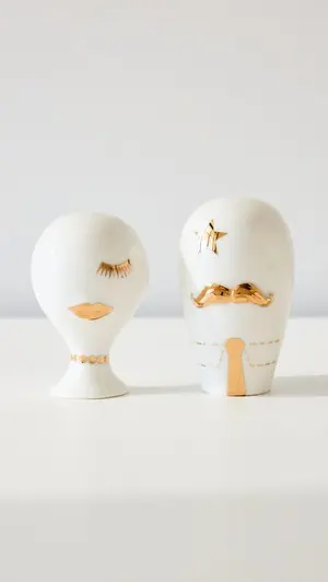 Jonathan Adler Gilded Mr. And Mrs. Muse Salt And Pepper Set