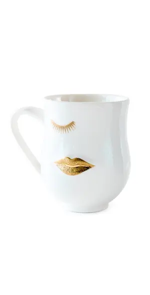 Jonathan Adler Gilded Mr. And Mrs. Muse Mug - White