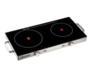 COURANT Double Ceramic Glass Cooktop Stainles S Steel - Silver