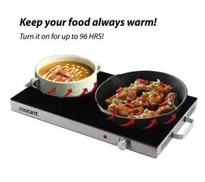 COURANT Ceramic Glass 14x22 Warming Tray
