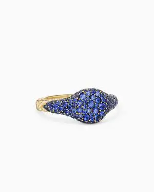 David Yurman Petite Pavé Pinky Ring - Sapphire