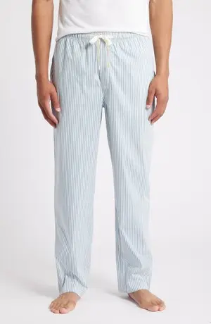Nordstrom Woven Pajama Pants - Blue Lake Simple Stripe