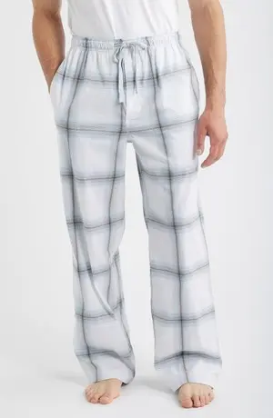 Nordstrom Woven Pajama Pants Blue Ombre Plaid