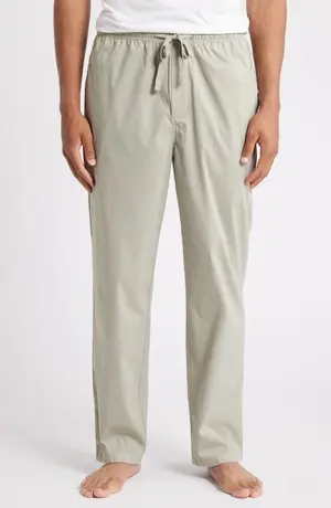 Nordstrom Woven Pajama Pants Green Clay -white