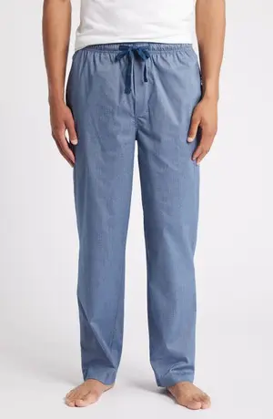 Nordstrom Woven Pajama Pants Navy Denim- White