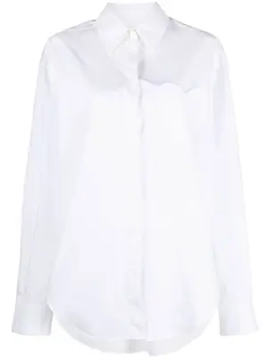 Moschino Heart Patch Cotton Shirt - White