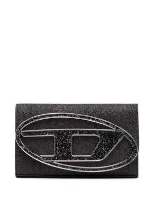 DIESEL® 1dr Glitter-detail Wallet - Black
