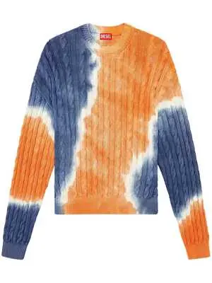 DIESEL® K-janci Tie-dye Cable-knit Jumper