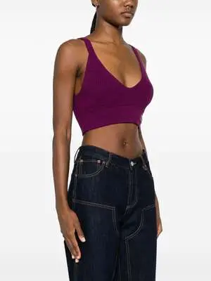 Dsquared2 Logo-patch Wool Crop Top