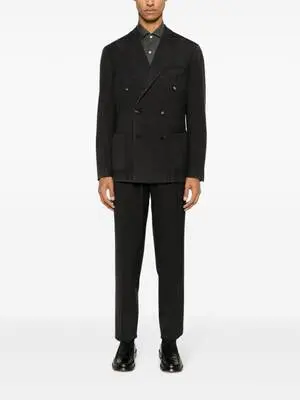 DELL'OGLIO Double-breasted Wool Suit - Grey