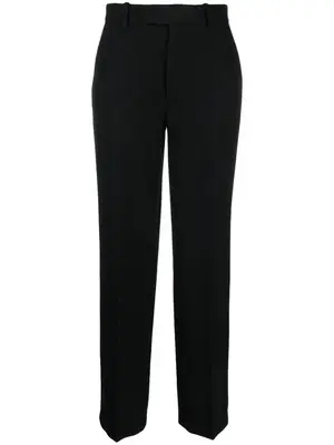 RÓHE Pressed-crease Straight-leg Trousers - Black