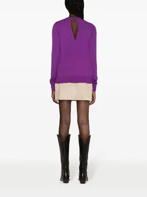 Zadig&Voltaire Emma Open-back Wool Jumper - Purple